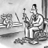 What's happening in this legal-themed cartoon?
